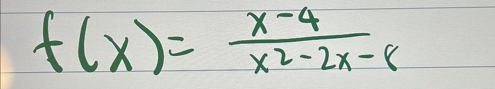 Solved f(x)=x-4x2-2x-8Find the domain | Chegg.com