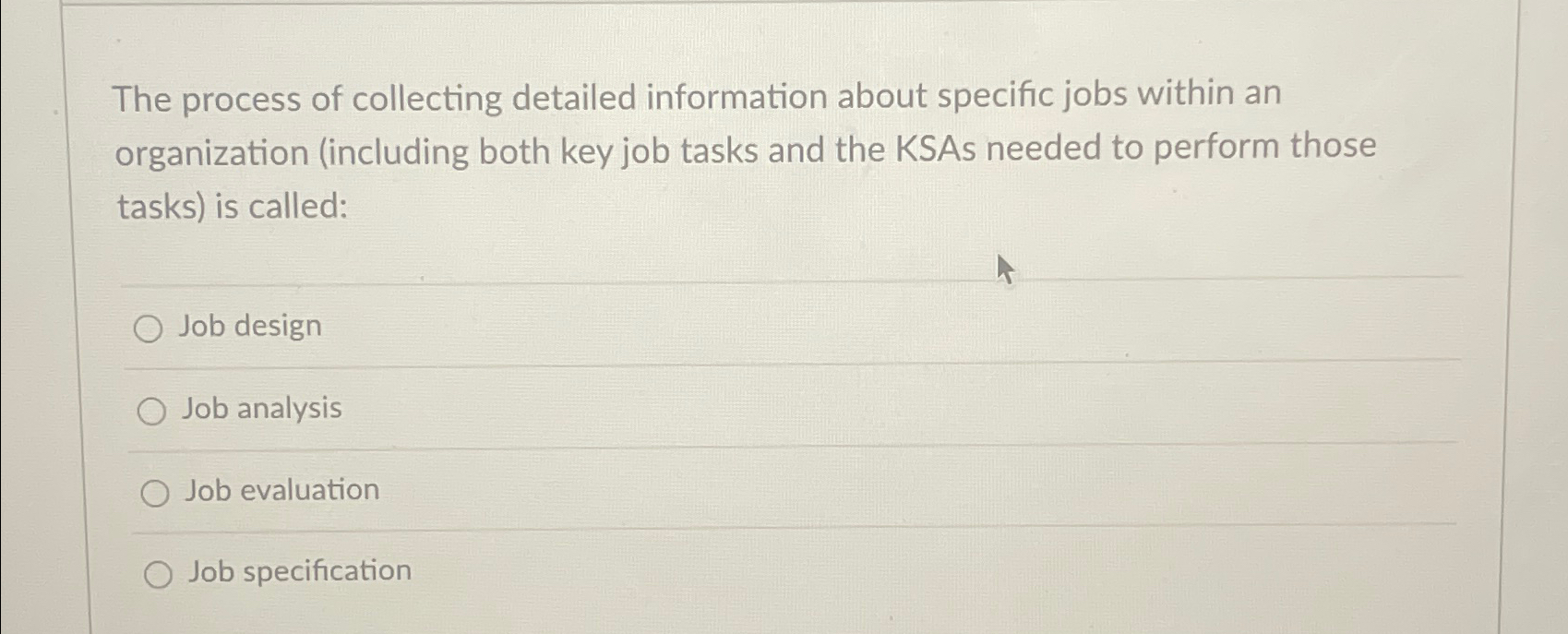 Solved The process of collecting detailed information about | Chegg.com