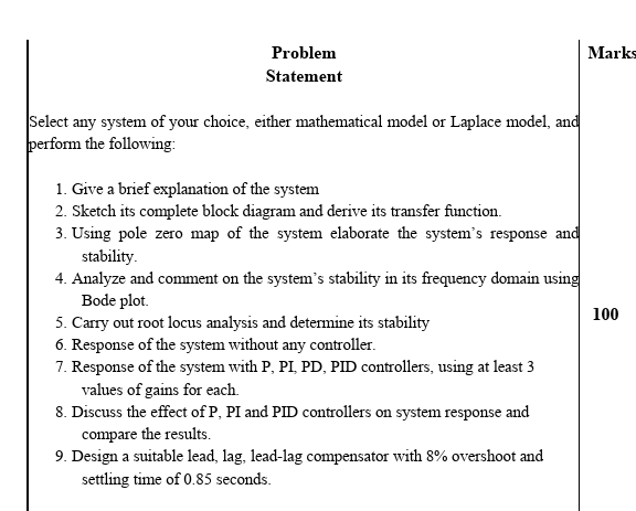 Solved Select any system of your choice, either mathematical | Chegg.com