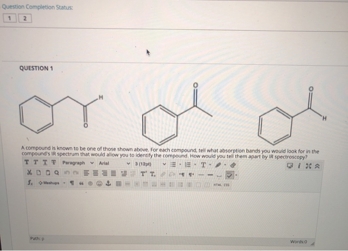 Solved Question Completion Status: 2 QUESTION 1 ord A | Chegg.com