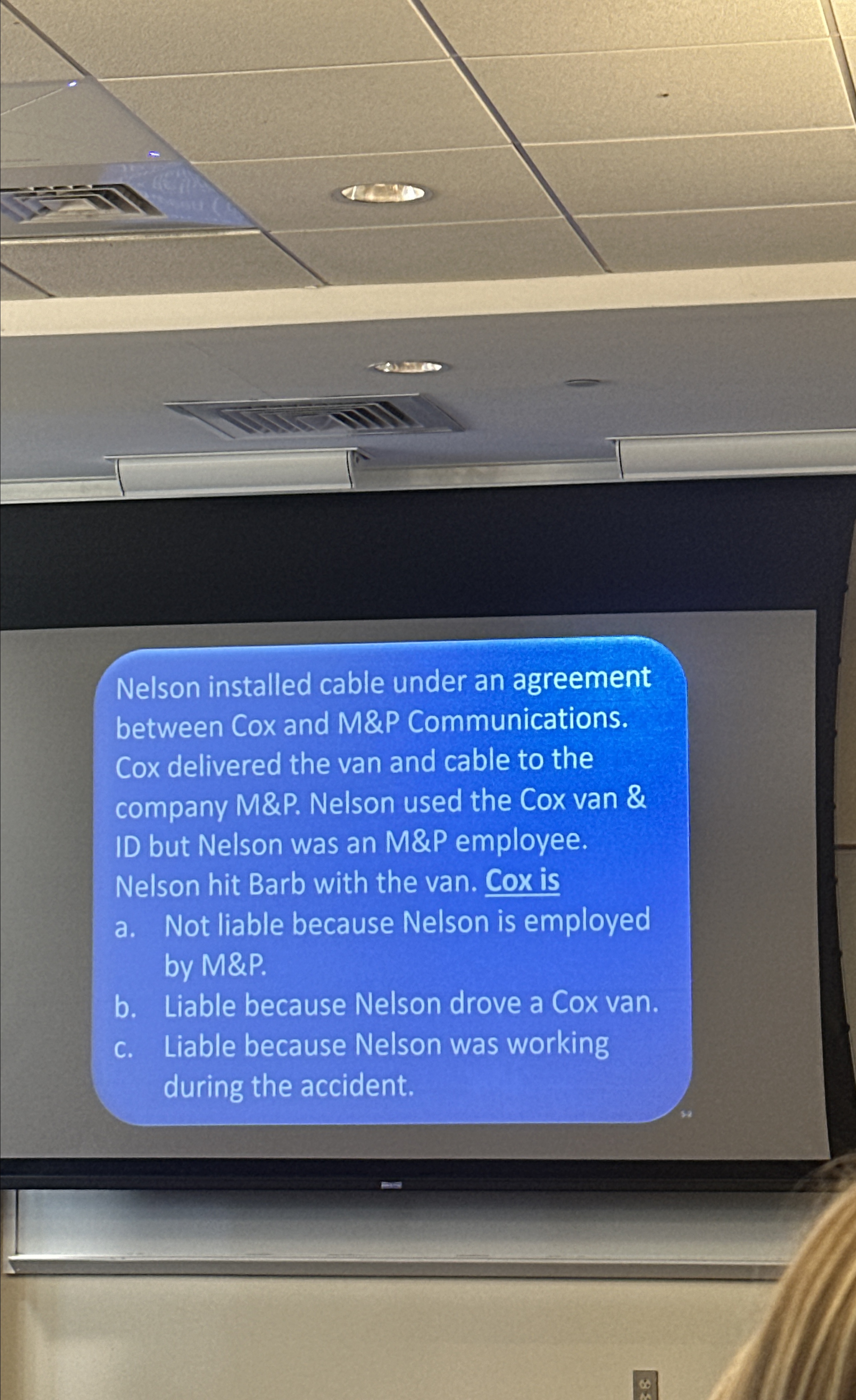 Solved Nelson installed cable under an agreement between Cox | Chegg.com