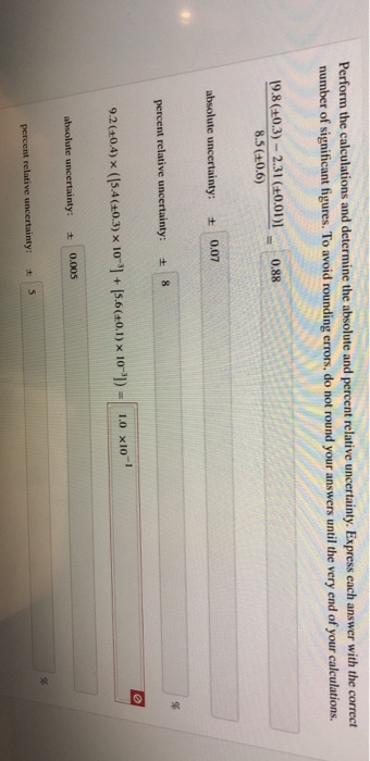 Solved Perform the calculations and determine the absolute | Chegg.com