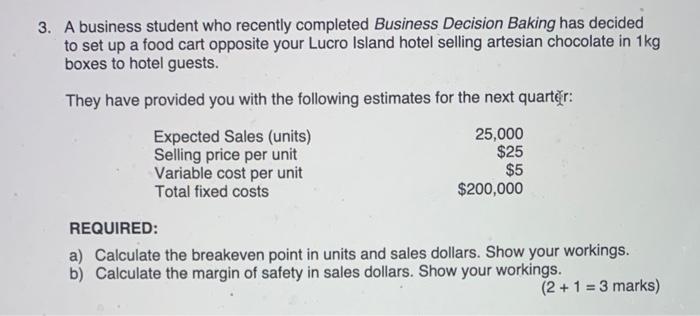 Solved A business student who recently completed Business | Chegg.com