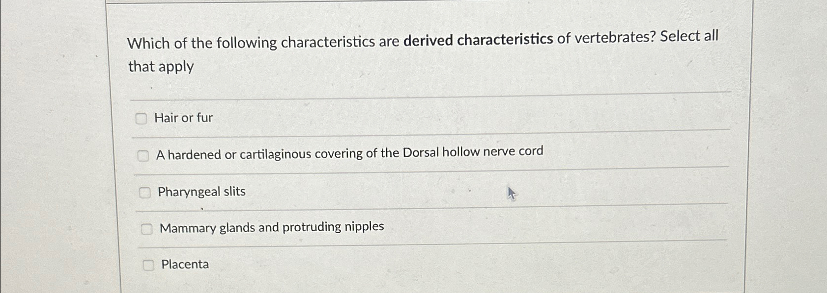 Solved Which of the following characteristics are derived | Chegg.com