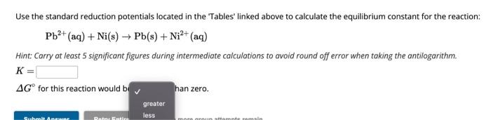 Solved Use the standard reduction potentials located in the | Chegg.com
