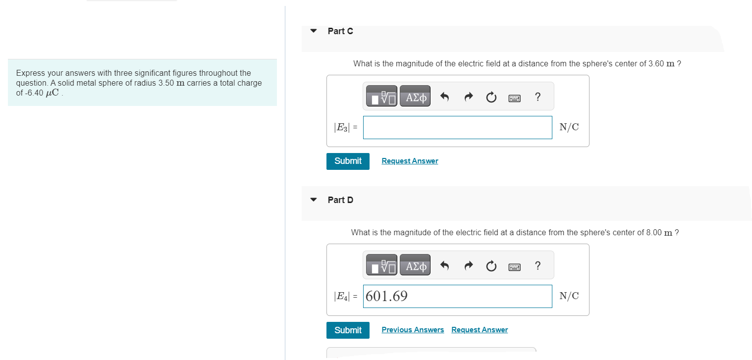 Solved Part CExpress your answers with three significant | Chegg.com