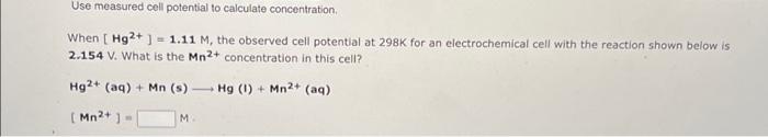 Solved Predict cell potential under nonstandard conditions. | Chegg.com
