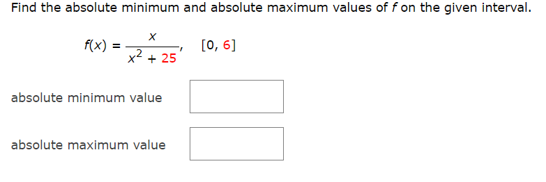 Solved Find the absolute minimum and absolute maximum values | Chegg.com