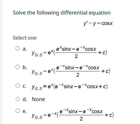 Solved Solve the following differential | Chegg.com