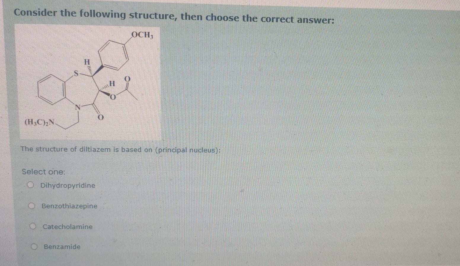 Solved Consider the following structure, then choose the | Chegg.com