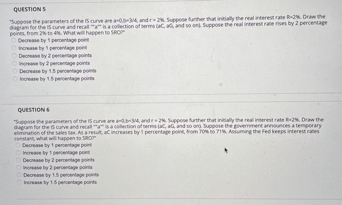 Solved "Suppose the parameters of the IS curve are | Chegg.com