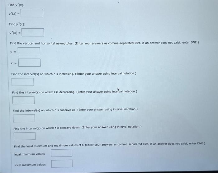 Solved Consider the following curve. f(x)=x2x−5 Determine | Chegg.com