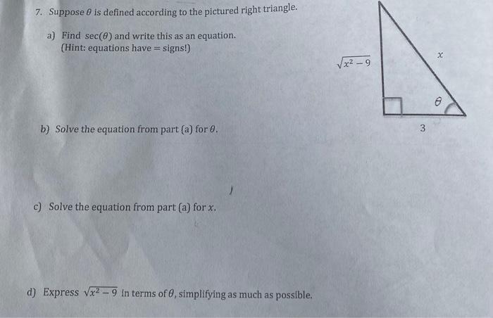 Solved 7. Suppose θ is defined according to the pictured | Chegg.com