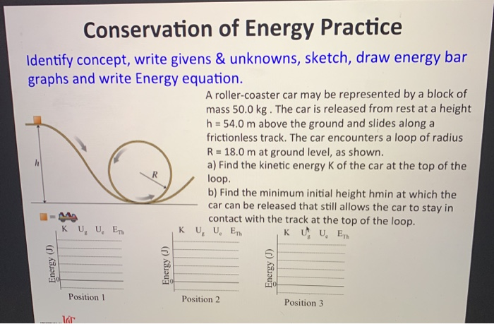 Solved Conservation of Energy Practice Identify concept, | Chegg.com