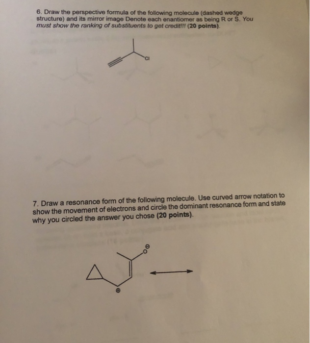 Solved 6. Draw the perspective formula of the following | Chegg.com