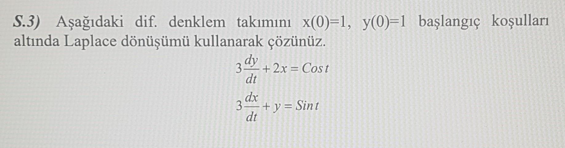 Solved The following diff. set of equations x(0)=1, y(0)=1 | Chegg.com
