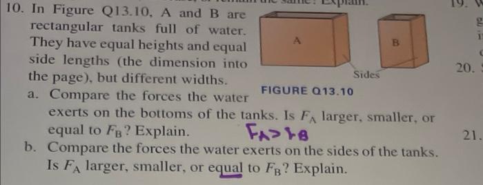 Solved B 20. 10. In Figure Q13.10, A and B are rectangular | Chegg.com