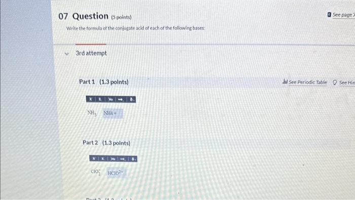Solved 07 Question (5points) Write the formula of the | Chegg.com