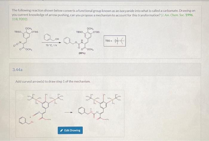 Solved The following reaction shown below converts a | Chegg.com