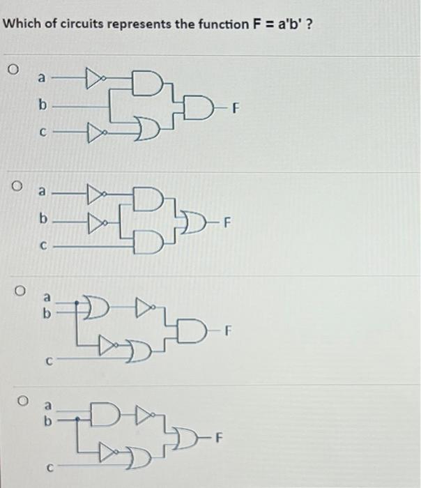 Solved Express F=a+b′c as the sum of its minterms (SoP | Chegg.com