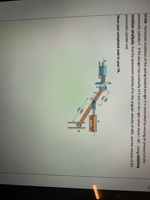 5/108: Horizontal oscillation of the spring-loaded | Chegg.com