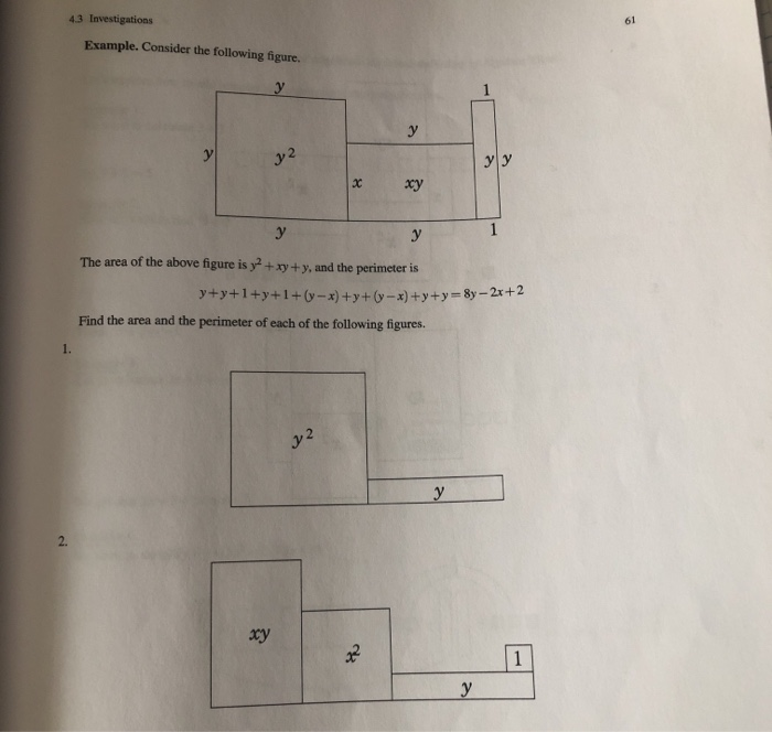 Solved find the area and the perometer of each of the | Chegg.com