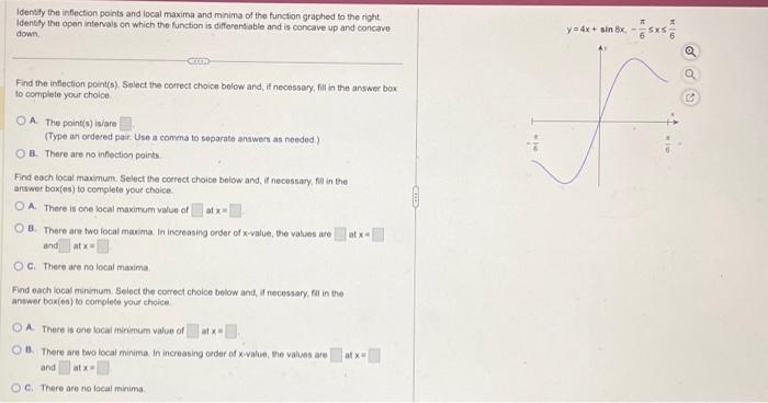 Solved Identify the inflection points and local maxima and | Chegg.com