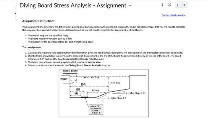 Solved What is the amount of displacement in inches that the | Chegg.com