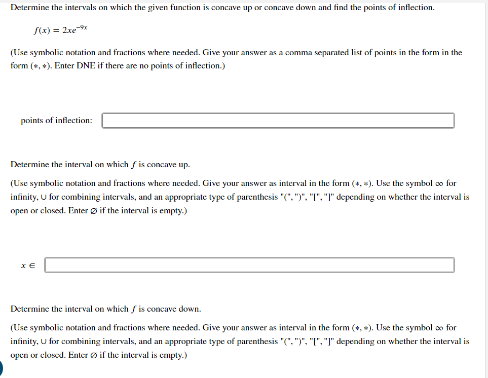 Solved Determine the intervals on which the given function | Chegg.com