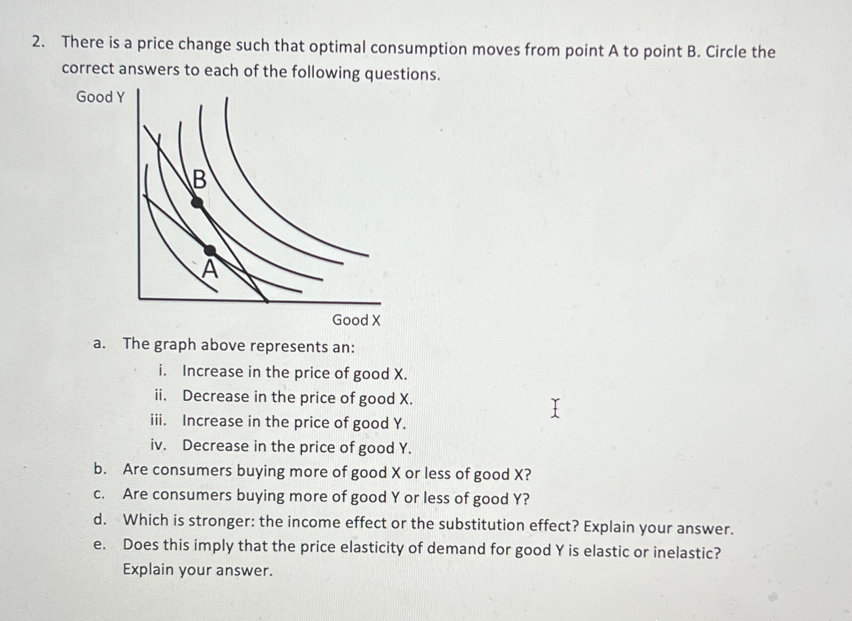 There is a price change such that optimal consumption | Chegg.com