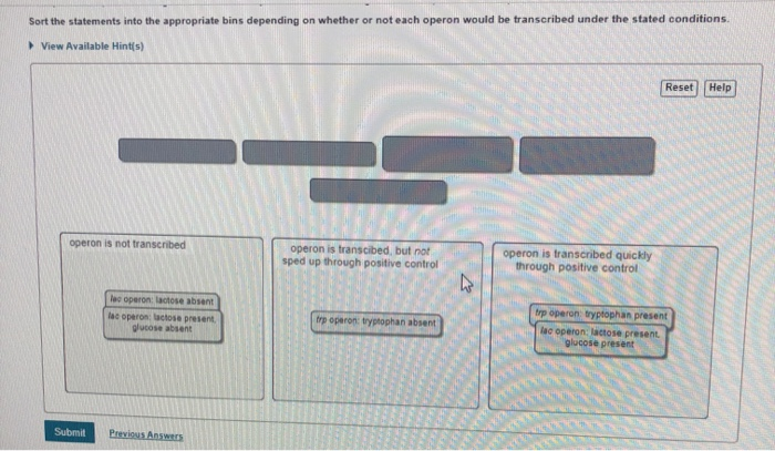 PA Sort the statements into the appropriate bins | Chegg.com
