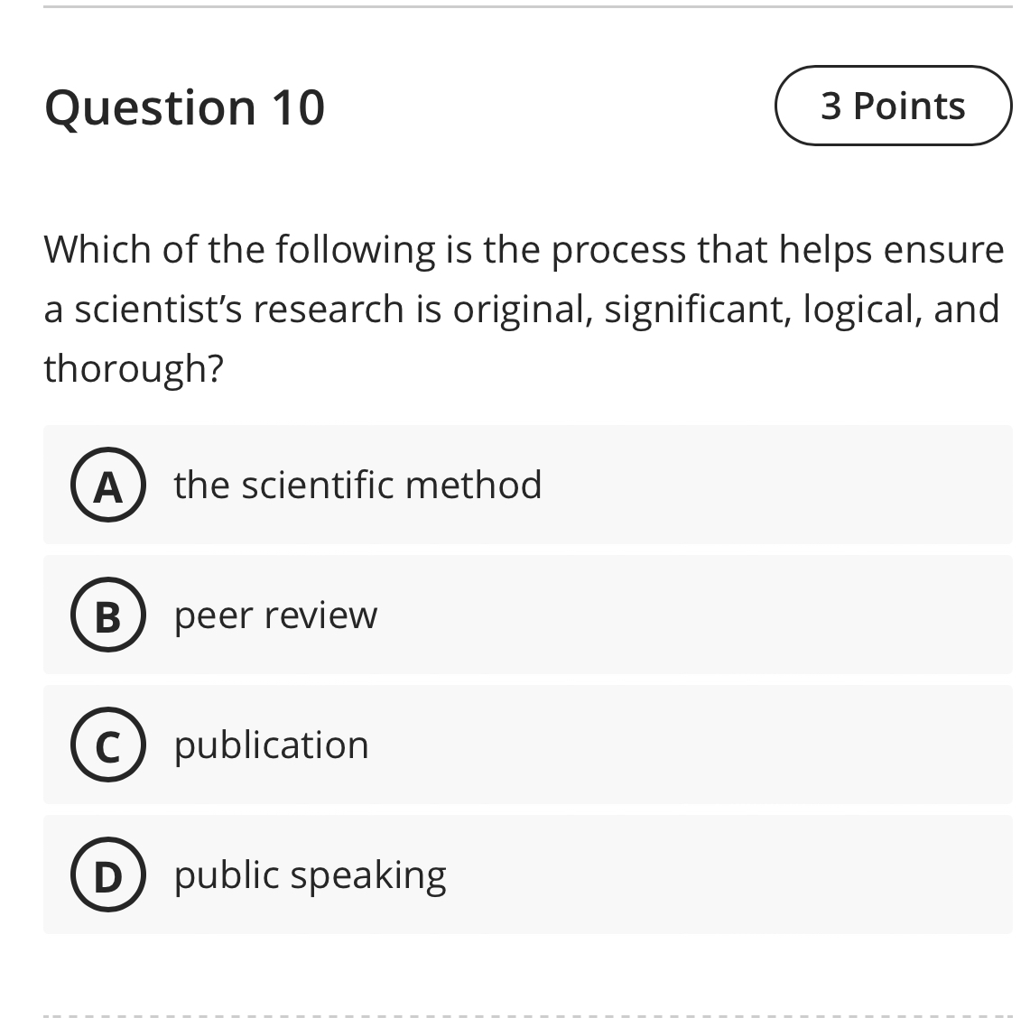 Solved Question 103 ﻿PointsWhich of the following is the | Chegg.com
