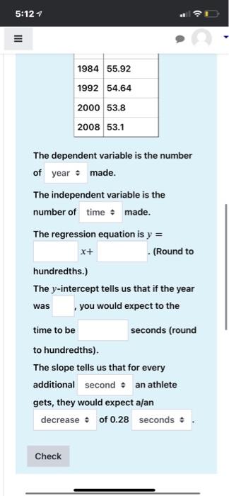 Solved 5:124 Instructions: Use the data given to create a | Chegg.com