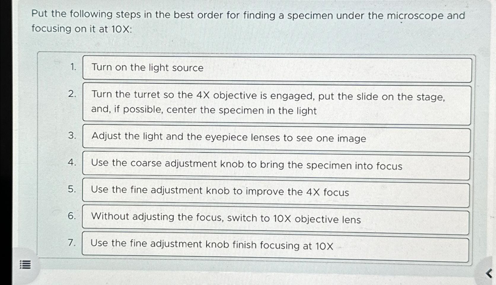 Solved Put the following steps in the best order for finding | Chegg.com