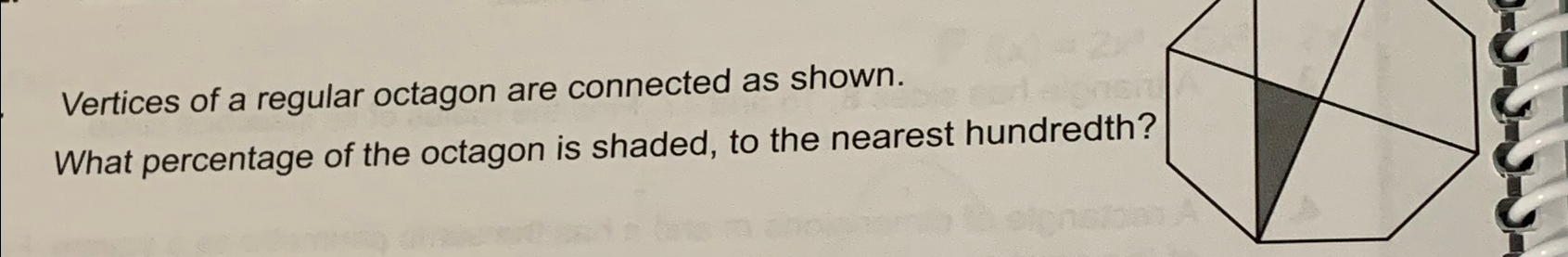 Vertices of a regular octagon are connected as shown. | Chegg.com