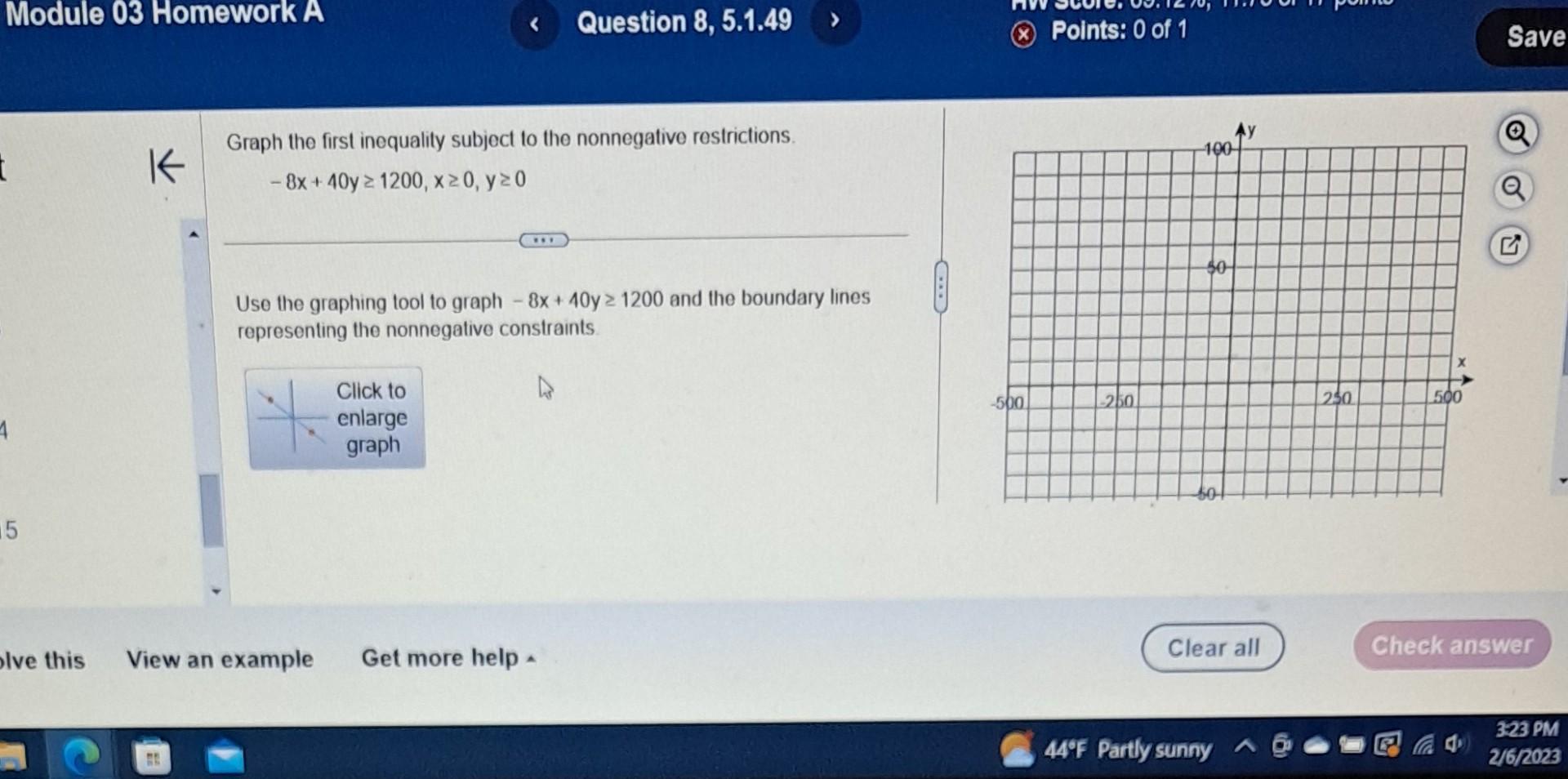 Solved Graph the first inequality subject to the nonnegative | Chegg.com