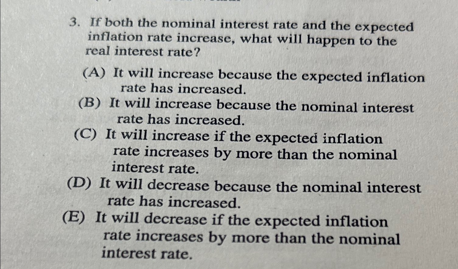 Solved If both the nominal interest rate and the expected | Chegg.com