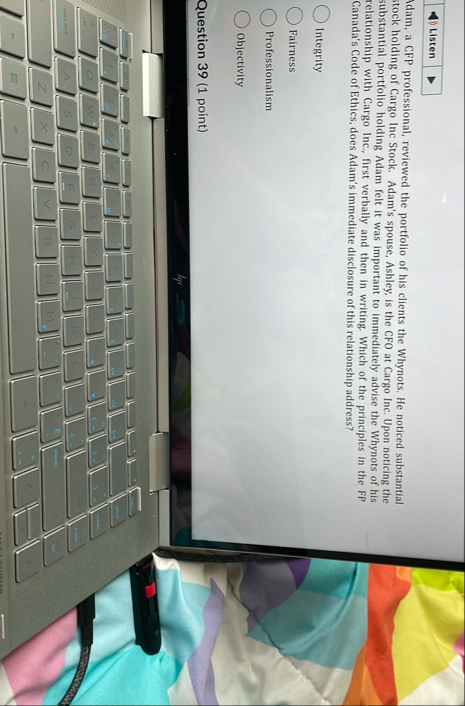 Solved Adam, a CFP professional, reviewed the portfolio of | Chegg.com