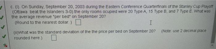 Solved The following table shows a sample of room rates | Chegg.com