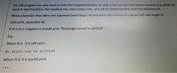 Solved For this program you only need to write the required | Chegg.com
