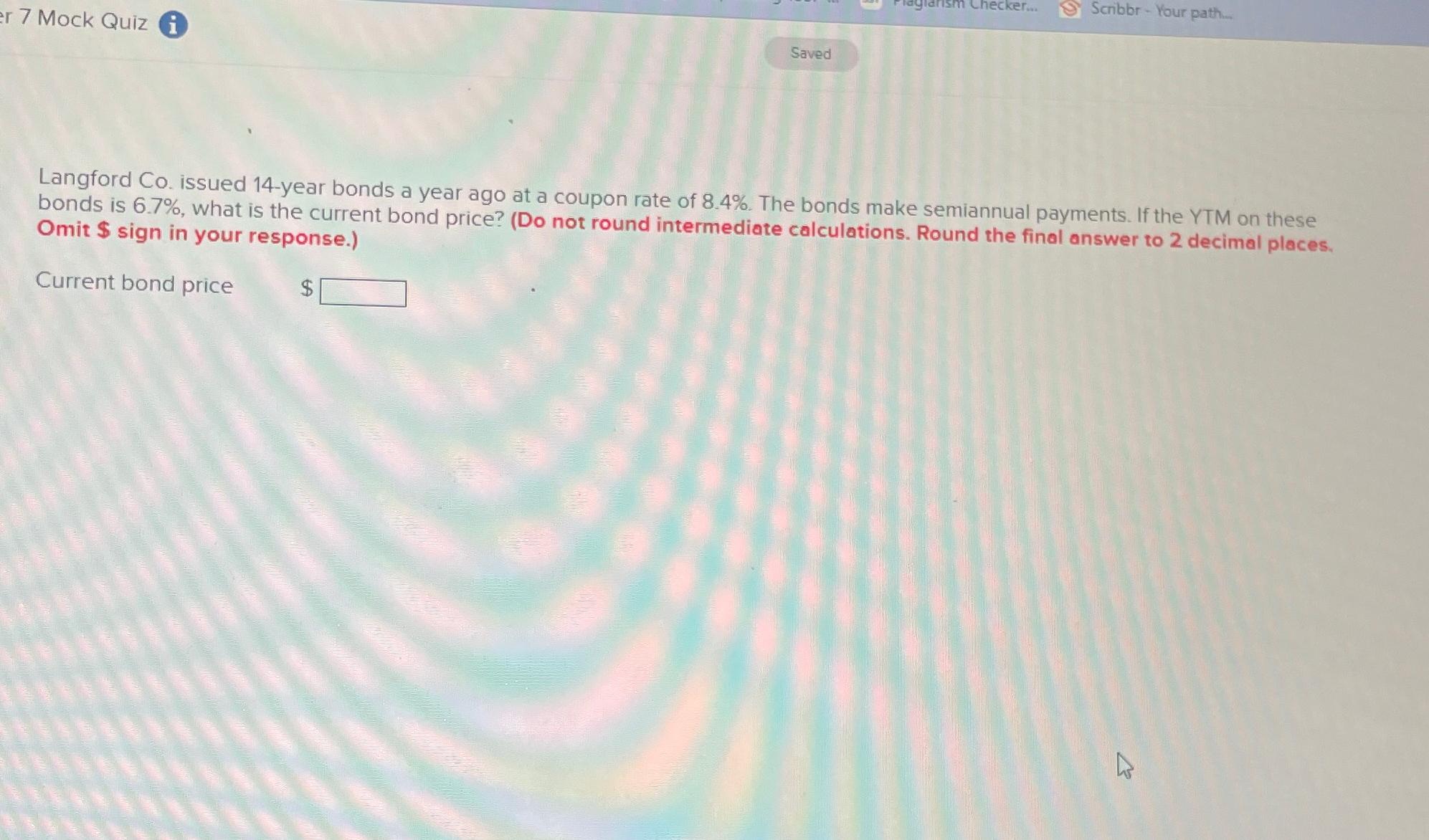 Solved Langford Co. ﻿issued 14 -year bonds a year ago at a | Chegg.com