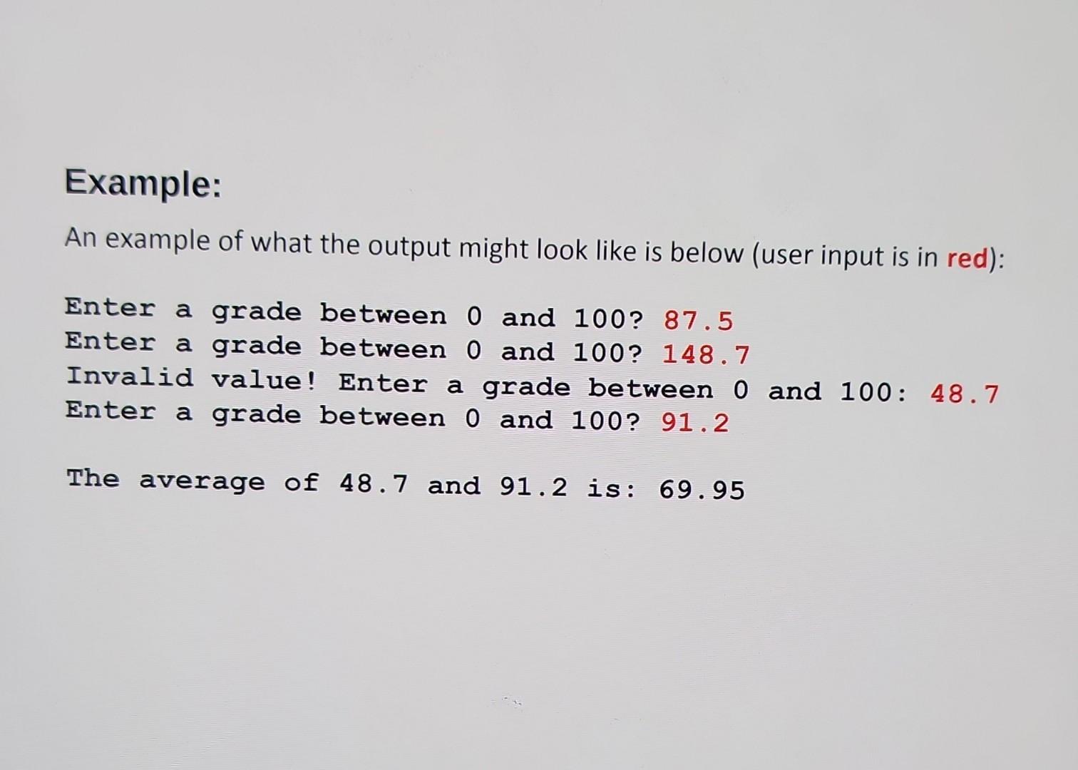 Solved Outcomes achieved: Use input and output, use | Chegg.com