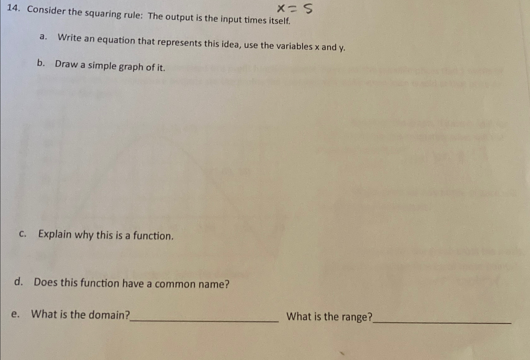 Solved Consider the squaring rule: The output is the input | Chegg.com
