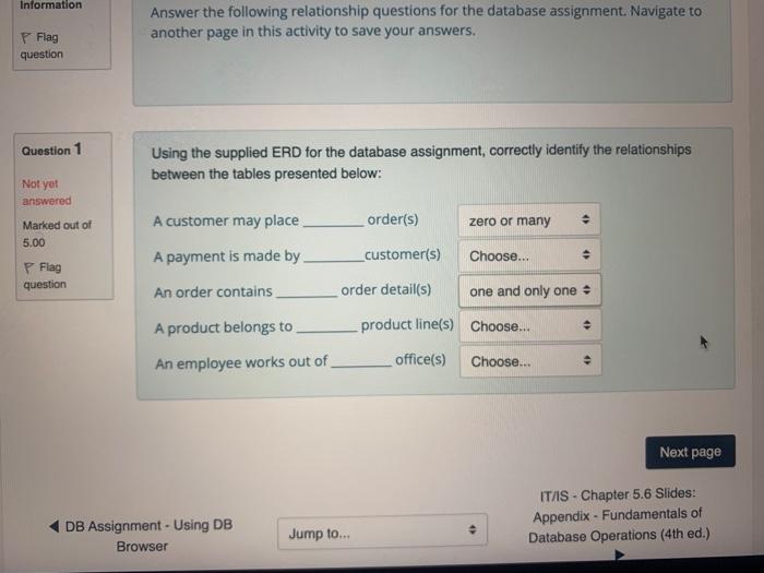 Solved Answer the following relationship questions for the | Chegg.com