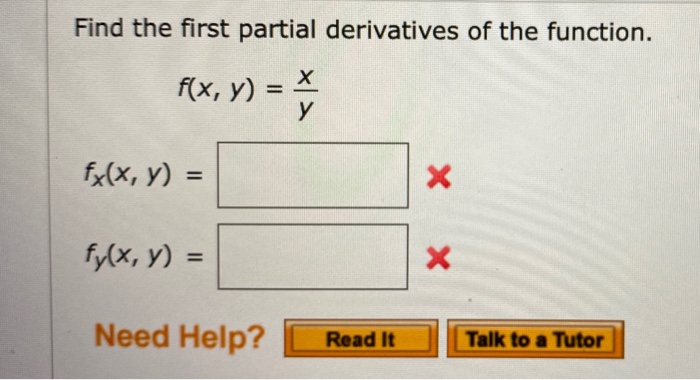 Solved Find the first partial derivatives of the function. | Chegg.com