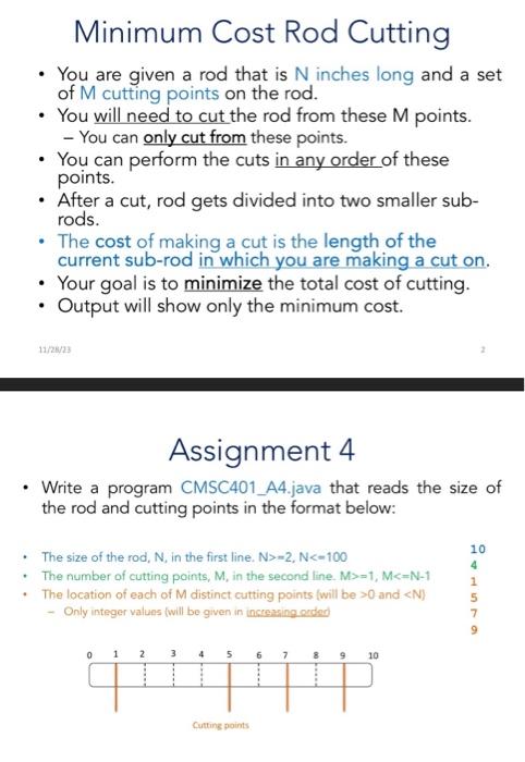 Solved Minimum Cost Rod Cutting - You are given a rod that | Chegg.com Solved Minimum Cost Rod Cutting - You are given a rod that | Chegg.com