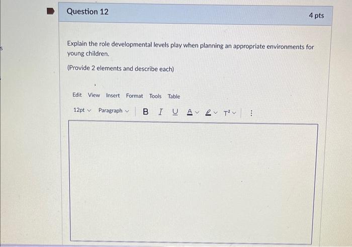 Solved Explain the role developmental levels play when | Chegg.com