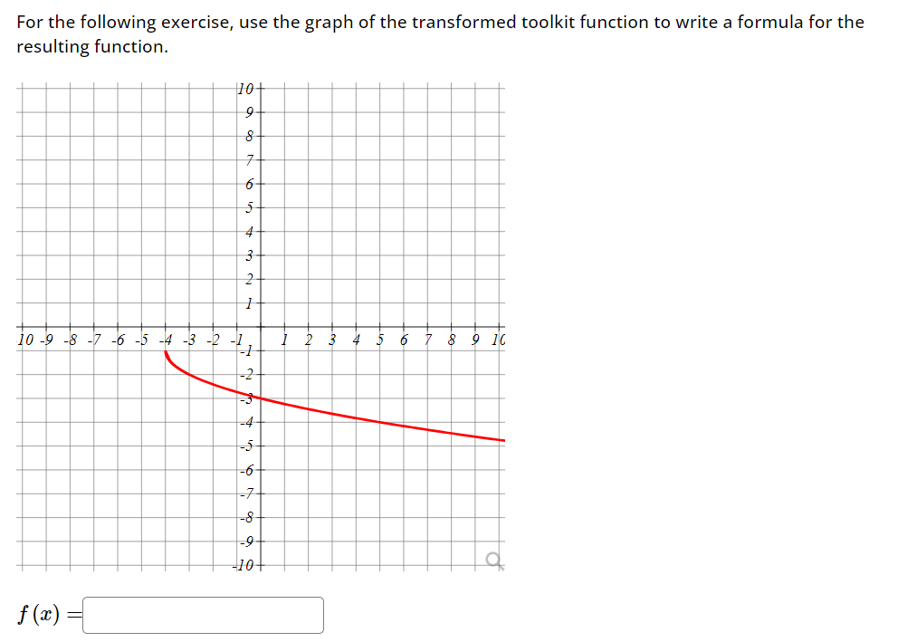 Solved For the following exercise, use the graph of the | Chegg.com