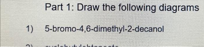 Solved Part 1: Draw the following diagrams 1) | Chegg.com