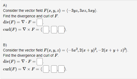 Solved A)Consider the vector field | Chegg.com